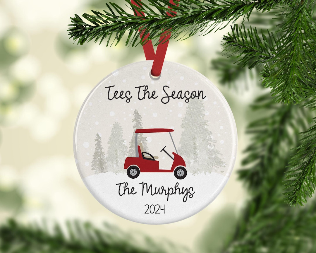 Tees the Season Golf Ornament Personalized, Golf Christmas Ornament ...