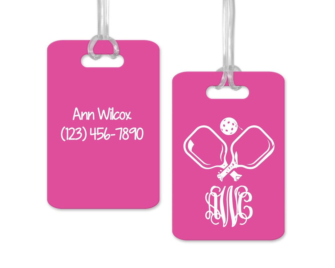 Monogram Pickleball ID Tag, Personalized Pickleball Name Tag - Etsy
