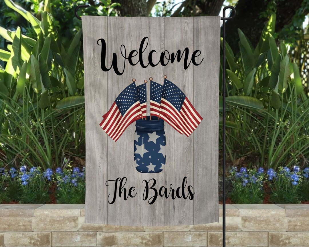 Patriotic Family Flag Personalized Patriotic Yard Flag - Etsy