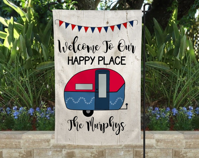 Patriotic Campsite Sign, Red White and Blue Camp Sign - Etsy