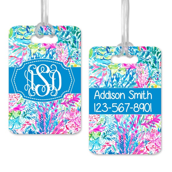 Monogram Luggage Tag - Etsy