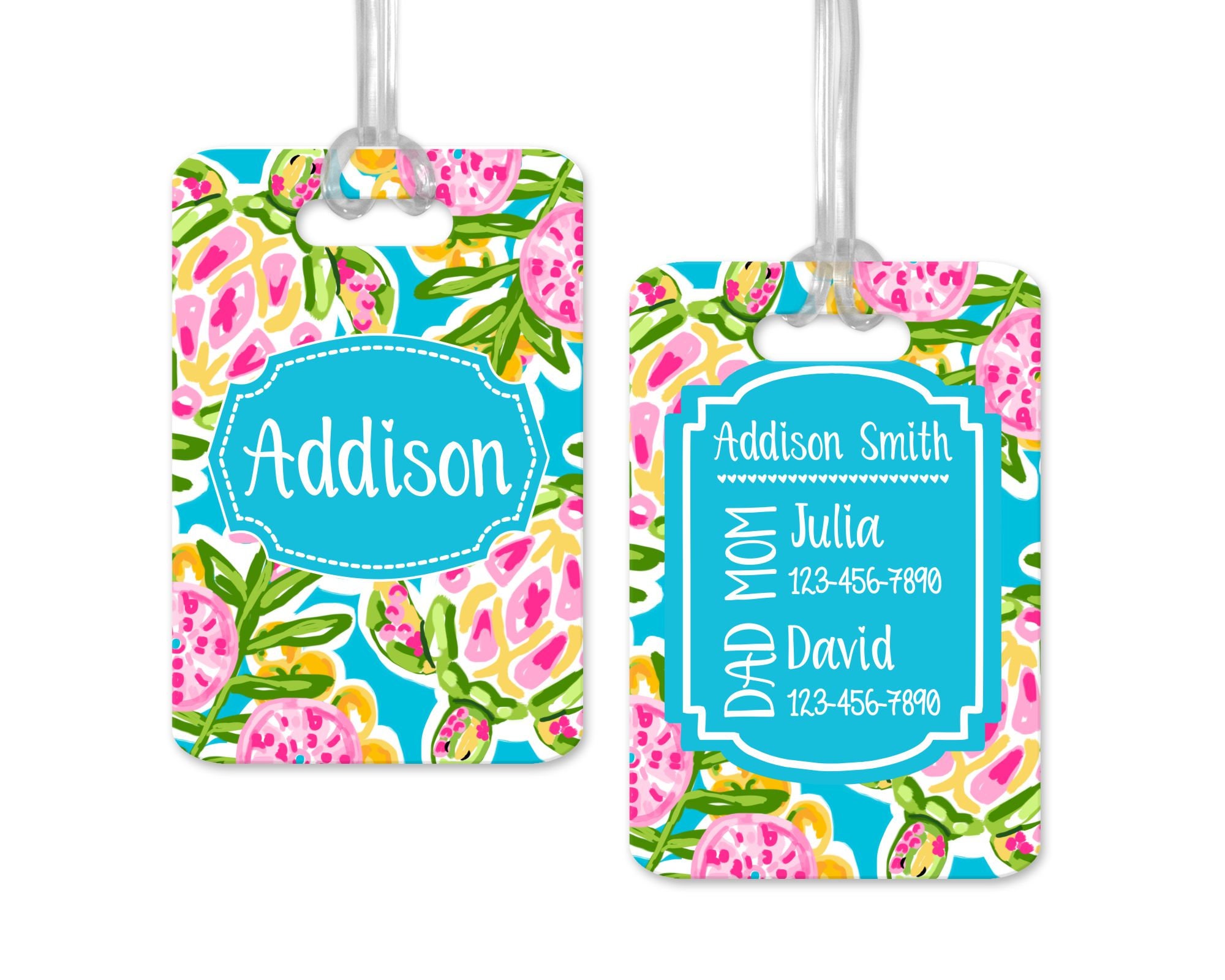 Personalized Diaper Bag Tag Custom Bag ID Tag - Etsy