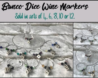 Bunco Wine Charms | Etsy