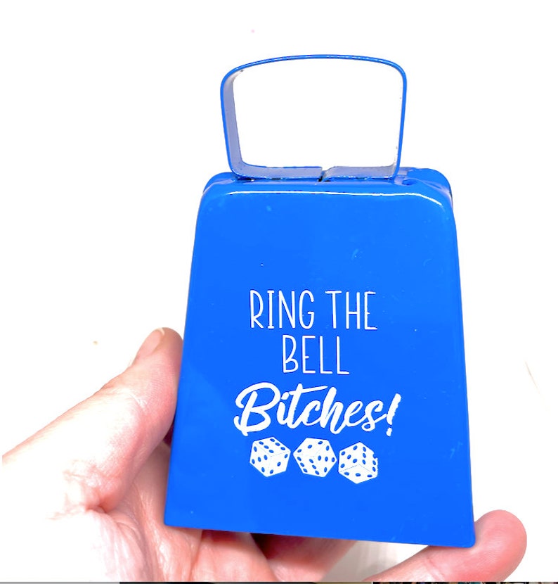 4" SMALL Bunco Cow Bell- Bunco Night- for Table #1- Bunco Game Night ...