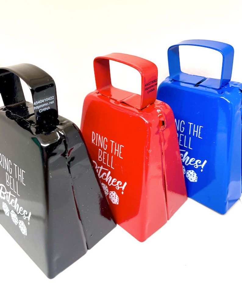4" SMALL Bunco Cow Bell- Bunco Night- for Table #1- Bunco Game Night ...