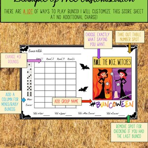 FREE PERSONALIZATION Halloween Score Sheet Set W/table - Etsy