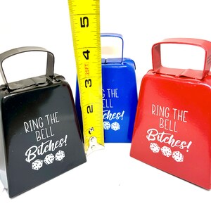 4" SMALL Bunco Cow Bell- Bunco Night- for Table #1- Bunco Game Night ...