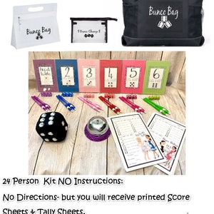 24 Person BASIC Bunco Starter Kit- You Choose the Colors! You Choose If ...