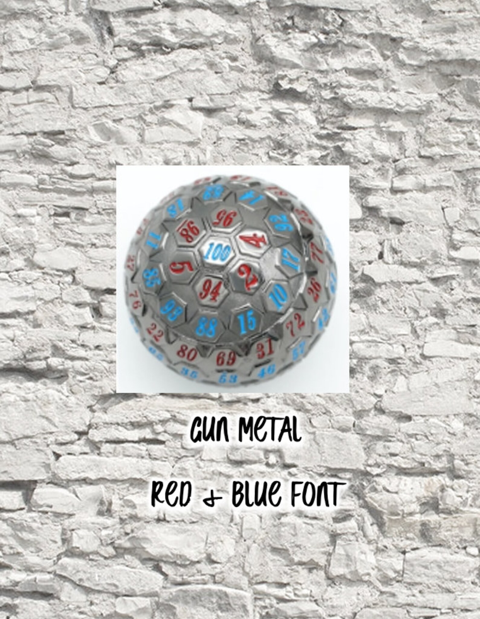 Metal D100 Polyhedral DND Die. Zinc Alloy Dungeons & Dragons - Etsy