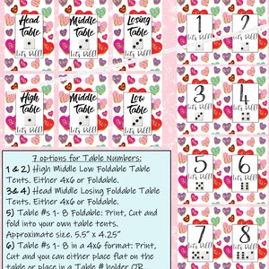 Free Customization Valentine's Day Candy Conversation Hearts Bunco ...