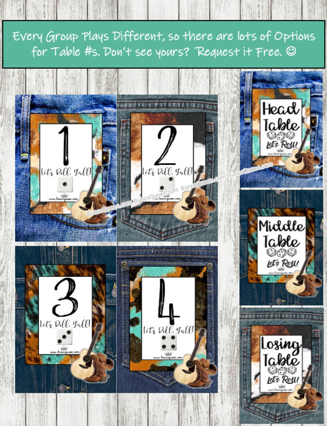 FREE Customization*** 90s Country Music Bunco Score Sheet Bundle Set W ...