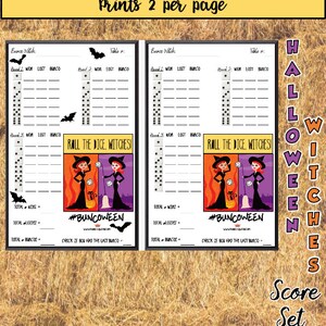 FREE PERSONALIZATION** Halloween Score Sheet Set W/table Numbers and ...
