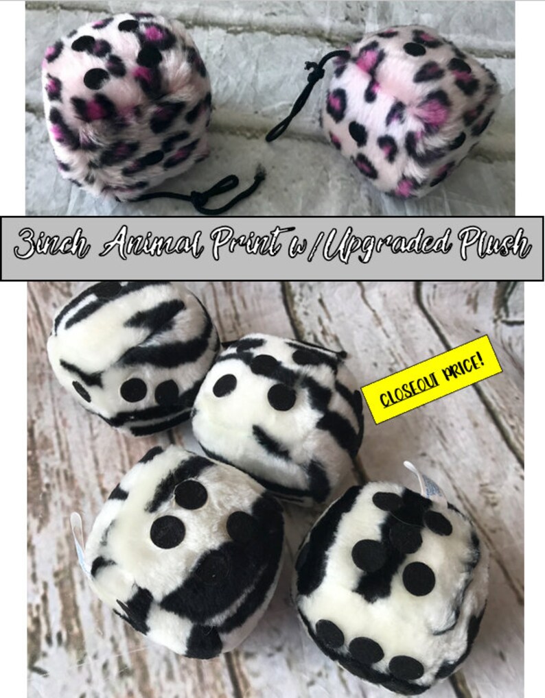 Bunco Fuzzy Dice Ball Novelty Plush Dice. Buy Single or | Etsy
