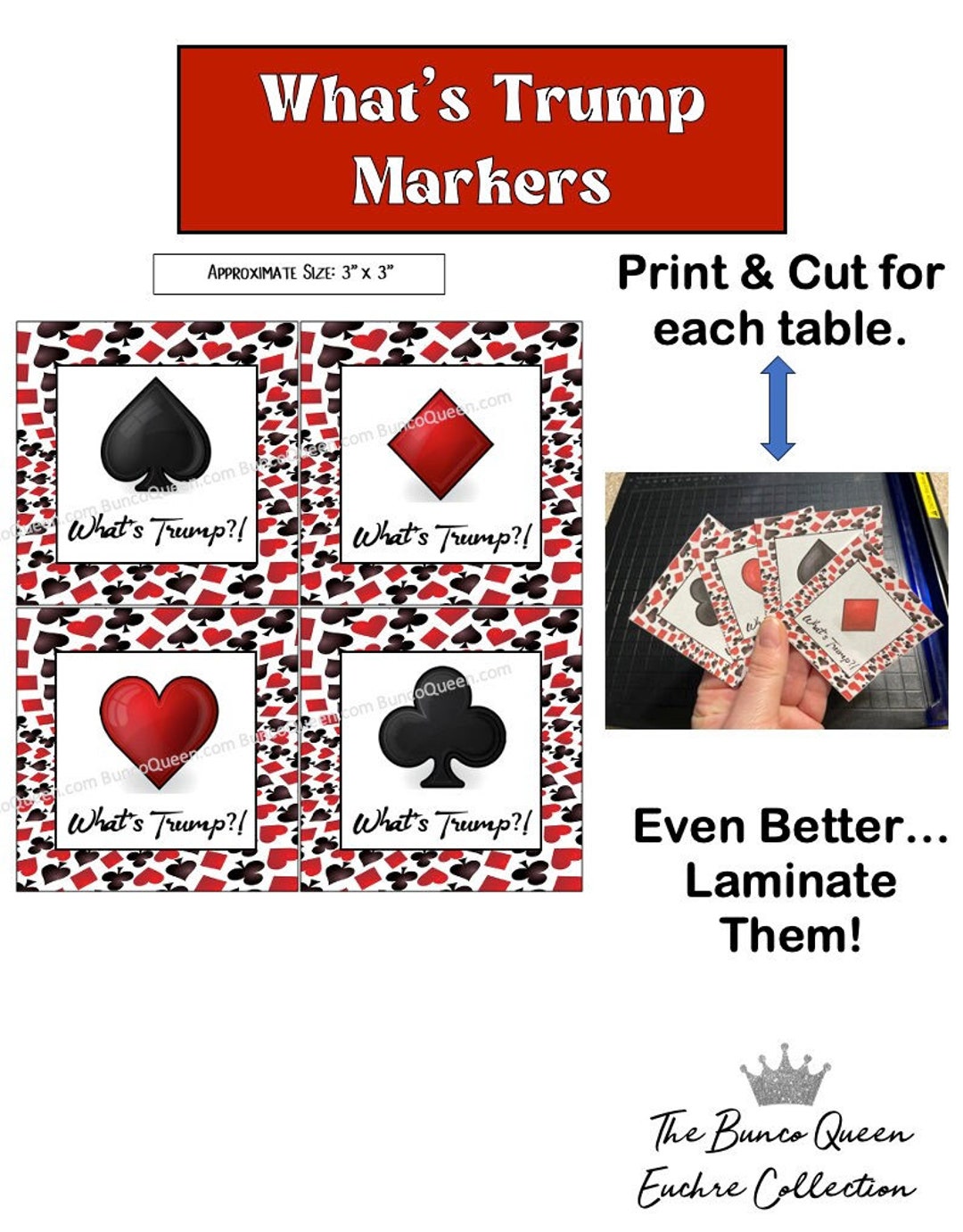 Euchre what's Trump Printable instant Download - Etsy