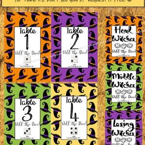 FREE PERSONALIZATION Halloween Score Sheet Set W/table - Etsy