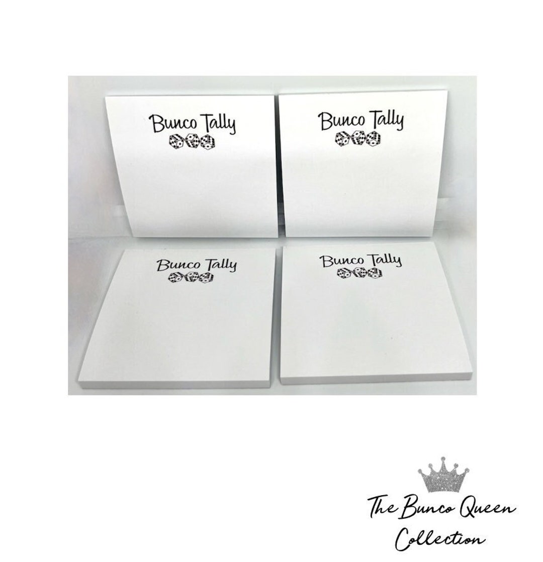 Small 3x 3 Bunco Tally Sheet Sticky Note Pads You Choose Quantity ...