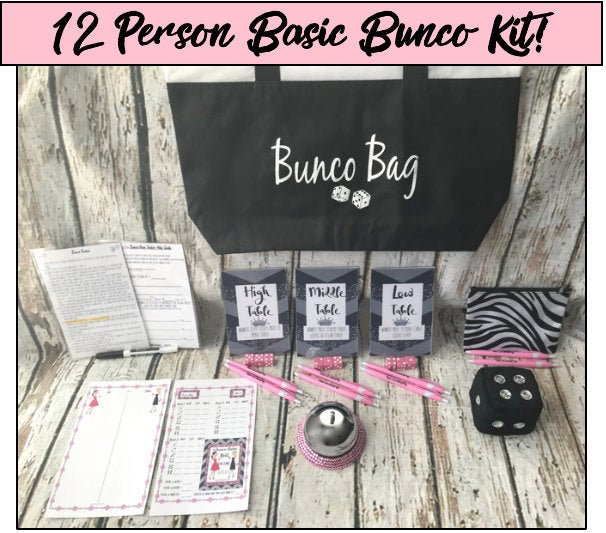 12 Person BASIC Bunco Starter Kit- You Choose the Colors! You Choose If ...