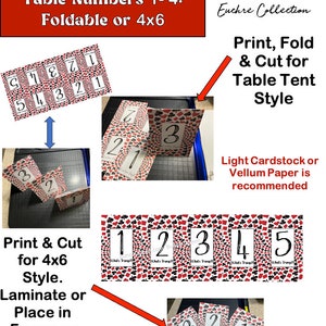 20 Person Euchre Rotation Score Sheet/euchre Tally W Table Numbers ...