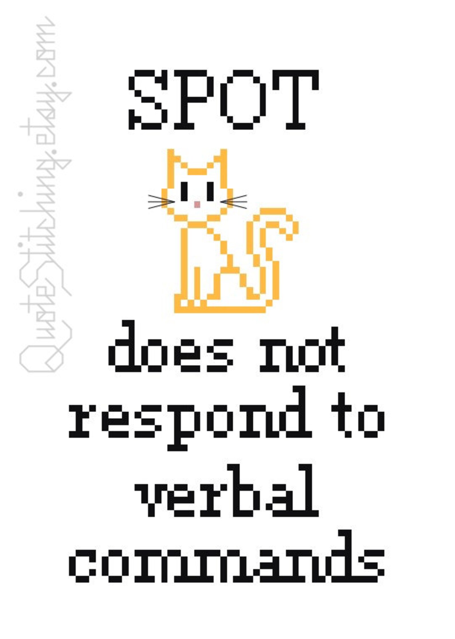 Spot Does Not Respond to Verbal Commands With BONUS Font - Etsy