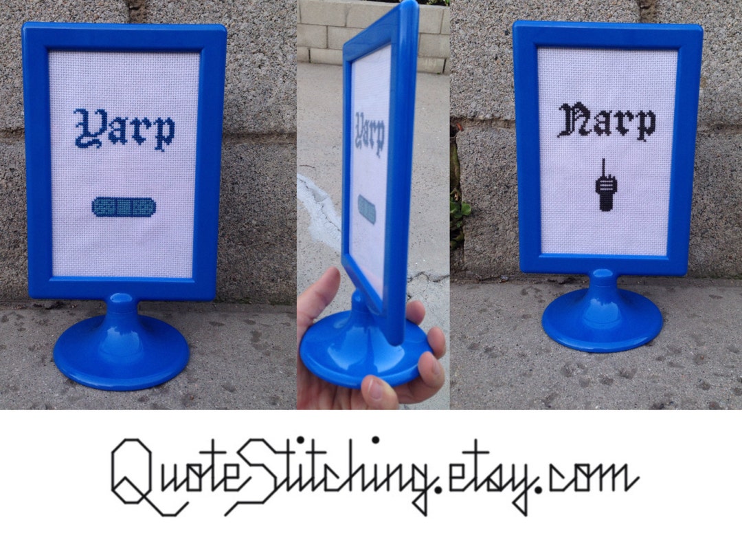 Yarp / Narp - Hot Fuzz 4"x6" Cross-stitch PATTERN - INSTANT DOWNLOAD ...