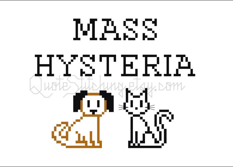 Mass Hysteria - Ghostbusters 5"x7" or 4"x6" Cross-stitch PATTERN ...