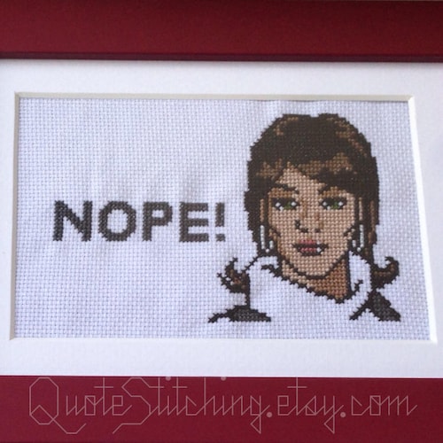 Lana Kane NOPE Archer 4x6 Cross-stitch - Etsy