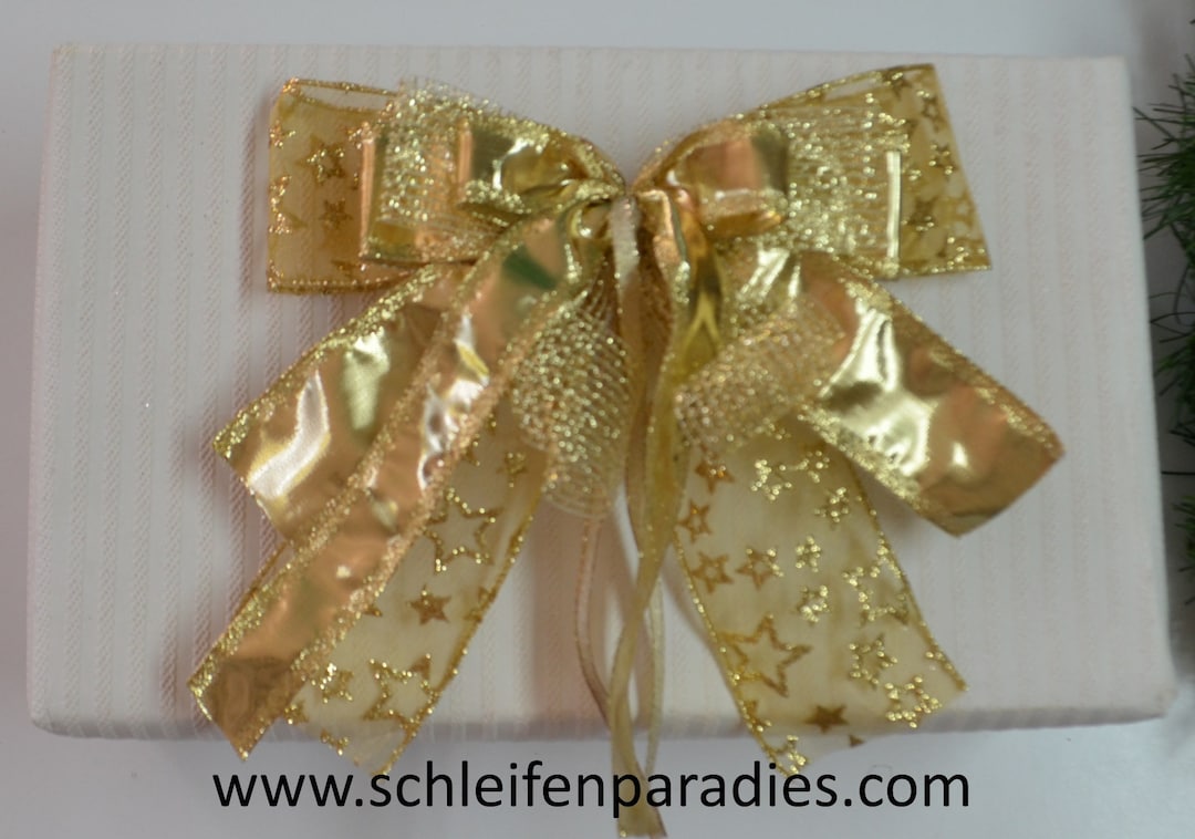 Mega Loop, Gold Ribbon, Organza, Honeymoon, Christmas Ribbon, Finishing ...