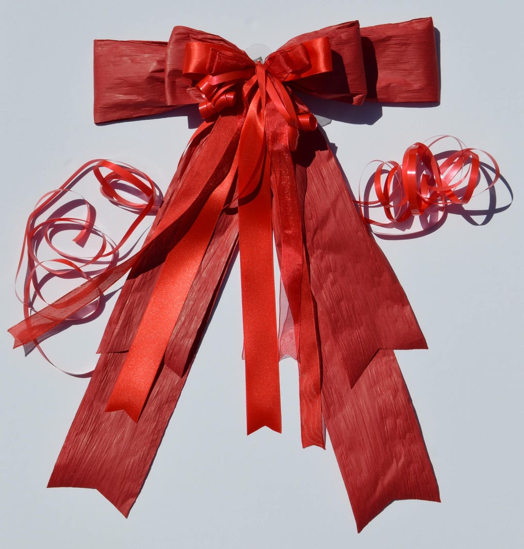 Peppy Giant Bow, Happy Birthday Car Gift Bow Made of Crinkle Paper, Bow ...