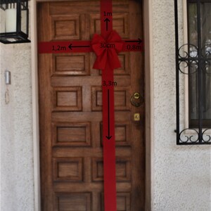 Red Bow With Ribbon for Front Door, Building Entry, Inauguration - Etsy