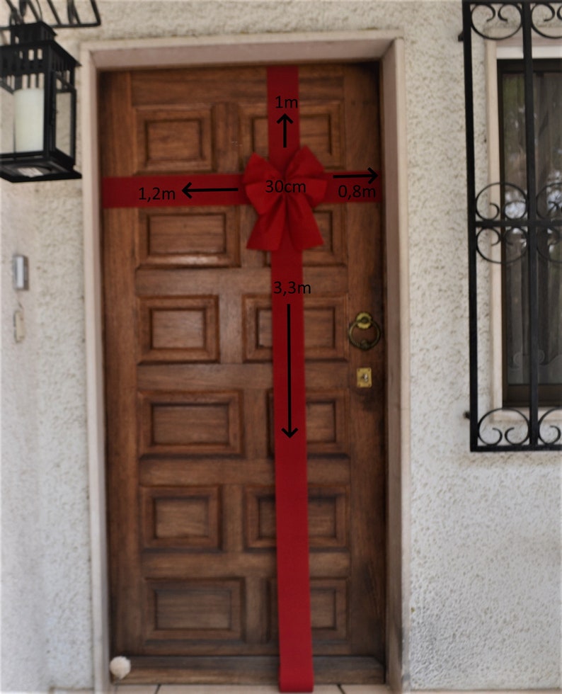 Red Bow With Ribbon for Front Door, Building Entry, Inauguration - Etsy