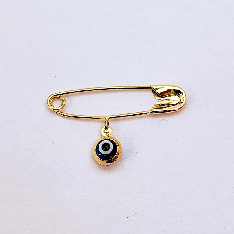 Evil Eye on Baby Pin - Etsy
