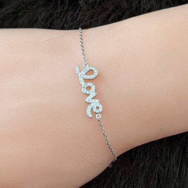 Silver Love Bracelet - Etsy