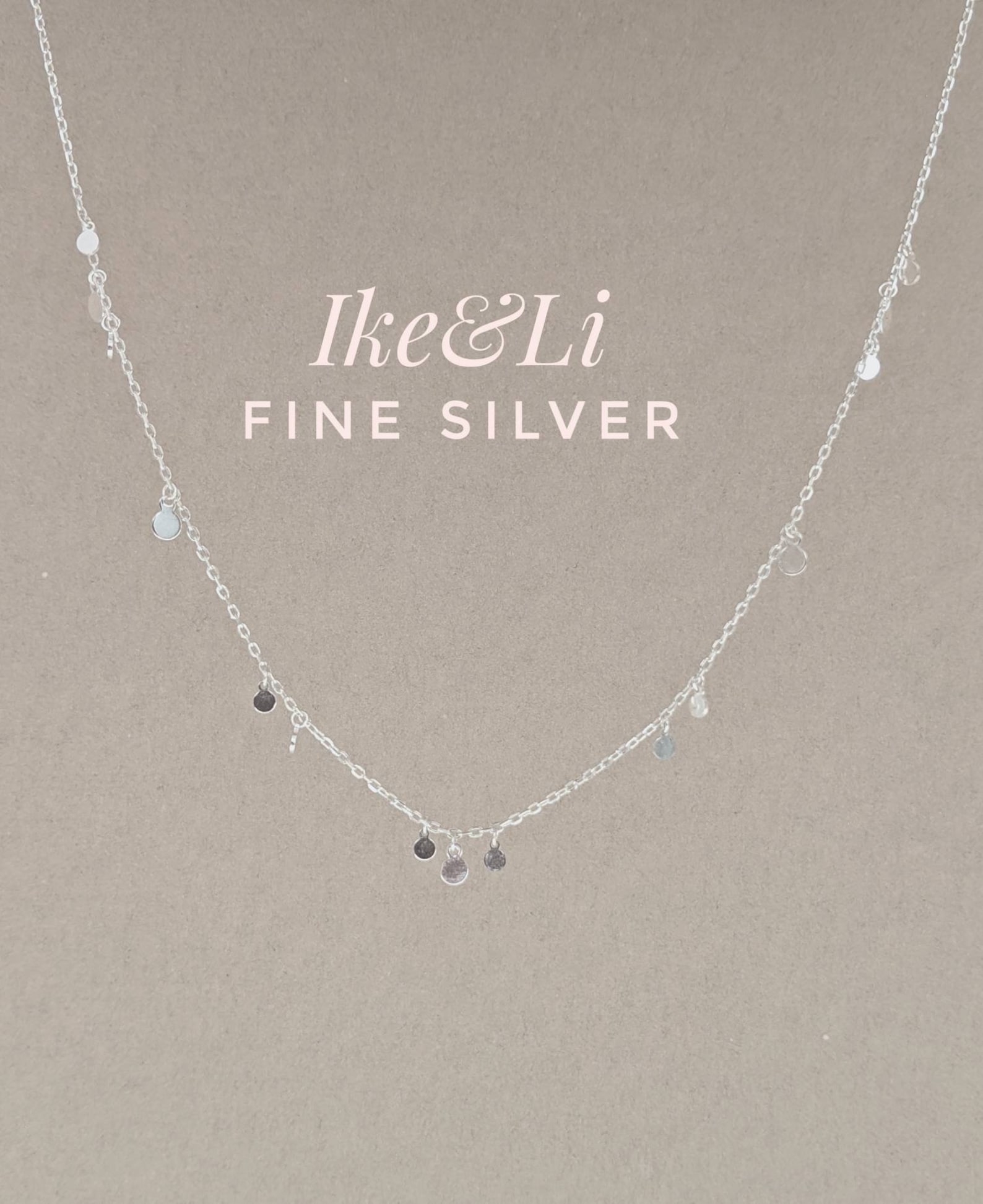 Dainty Disc Dangle Choker Necklace 925 Sterling Silver / Disc Choker ...