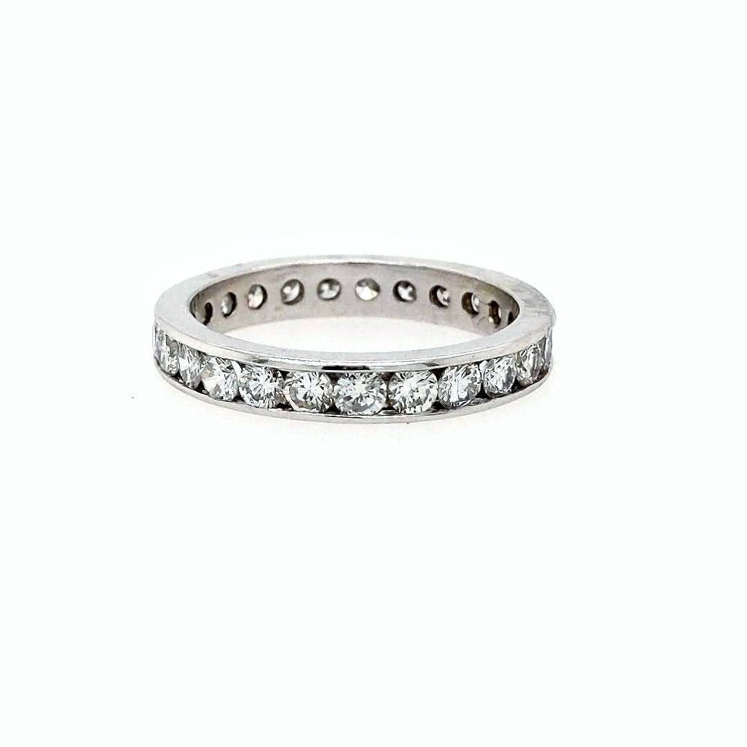 1.50ct. Diamond Channel Set Eternity Band 14k White Gold / Classic ...