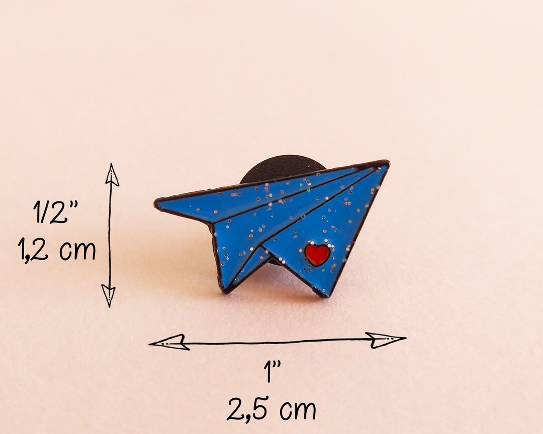 Love Paper Plane Enamel Pin - Etsy