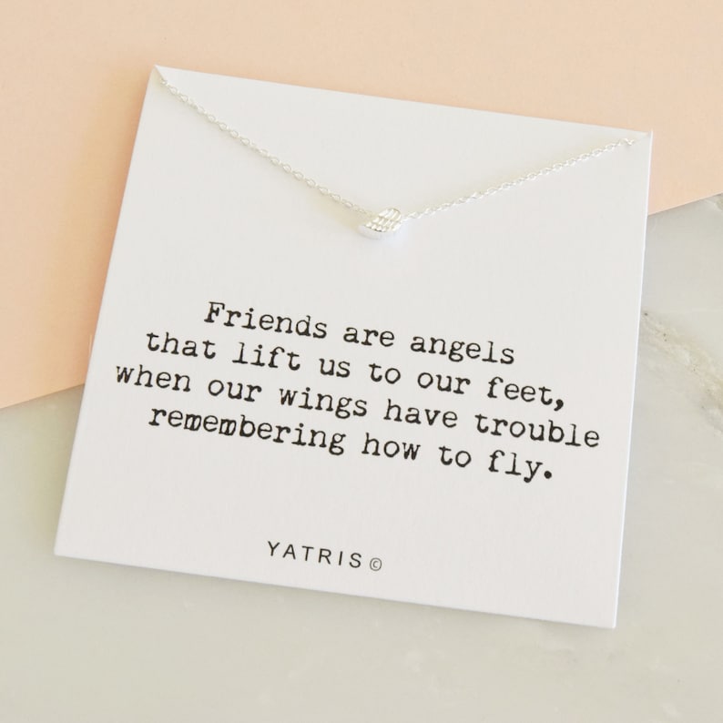 Friends Are Angels Silver Necklace Best Friend Gift Angel - Etsy UK
