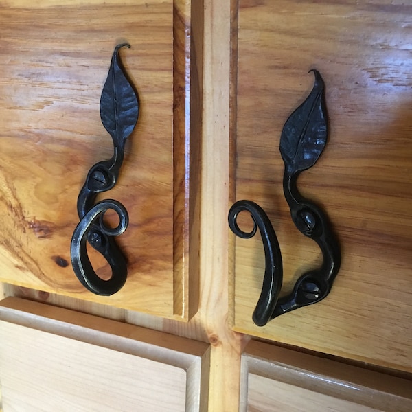 Hand Forged Cabinet Pulls - Etsy