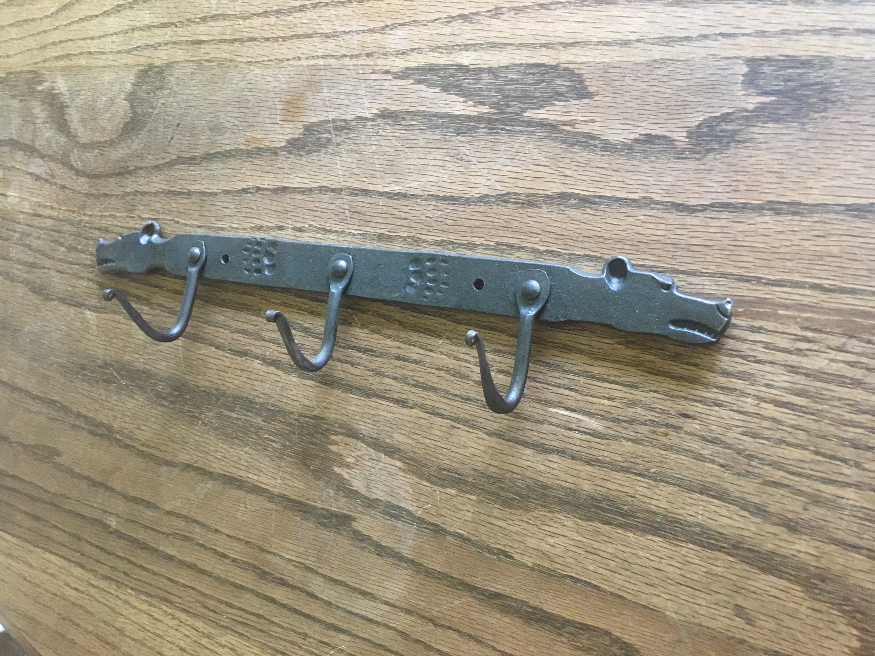 Bear Head Key-hook Bar With Three Hooks - Etsy