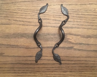 1.25 Leafy Drawer Pulls Handles Leaf Cabinet Handles Pull Vintage ...
