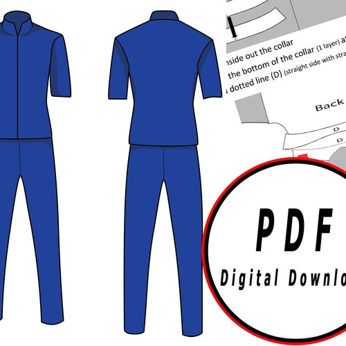 Uniform DIY Base Japanese Template Pattern Blueprint Pdf - Etsy