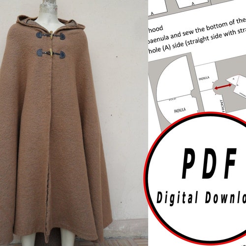 Roman Paenula Cloak Diy Tutorial Pattern Reenactment Legionary - Etsy