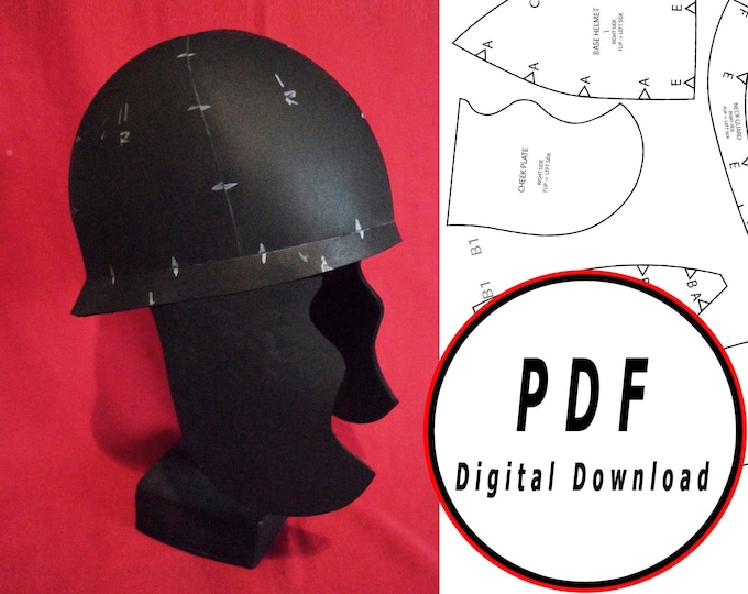 DIY Simple Basic Superhero Eva Foam Helmet Pattern Blueprint Template ...