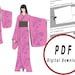 Haori DIY Base Japanese Template Pattern Blueprint Pdf Vector Printable ...
