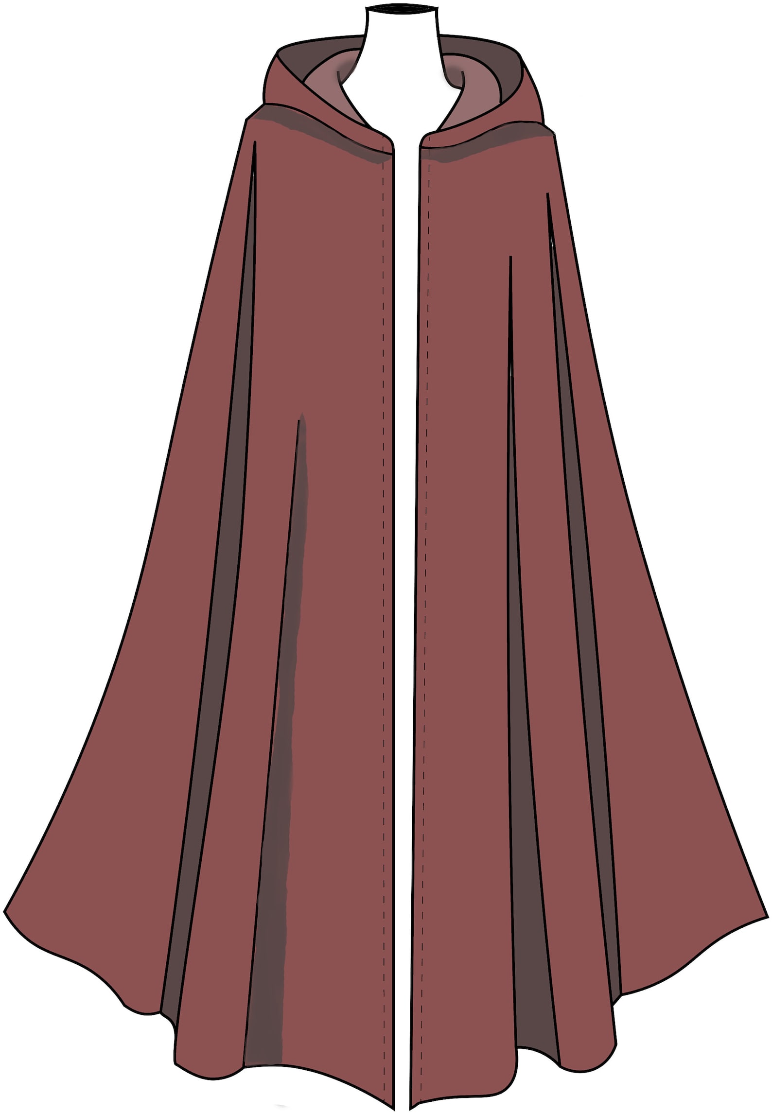 DIY Elvish Fantasy Medieval Cape Template Pattern Blueprint - Etsy