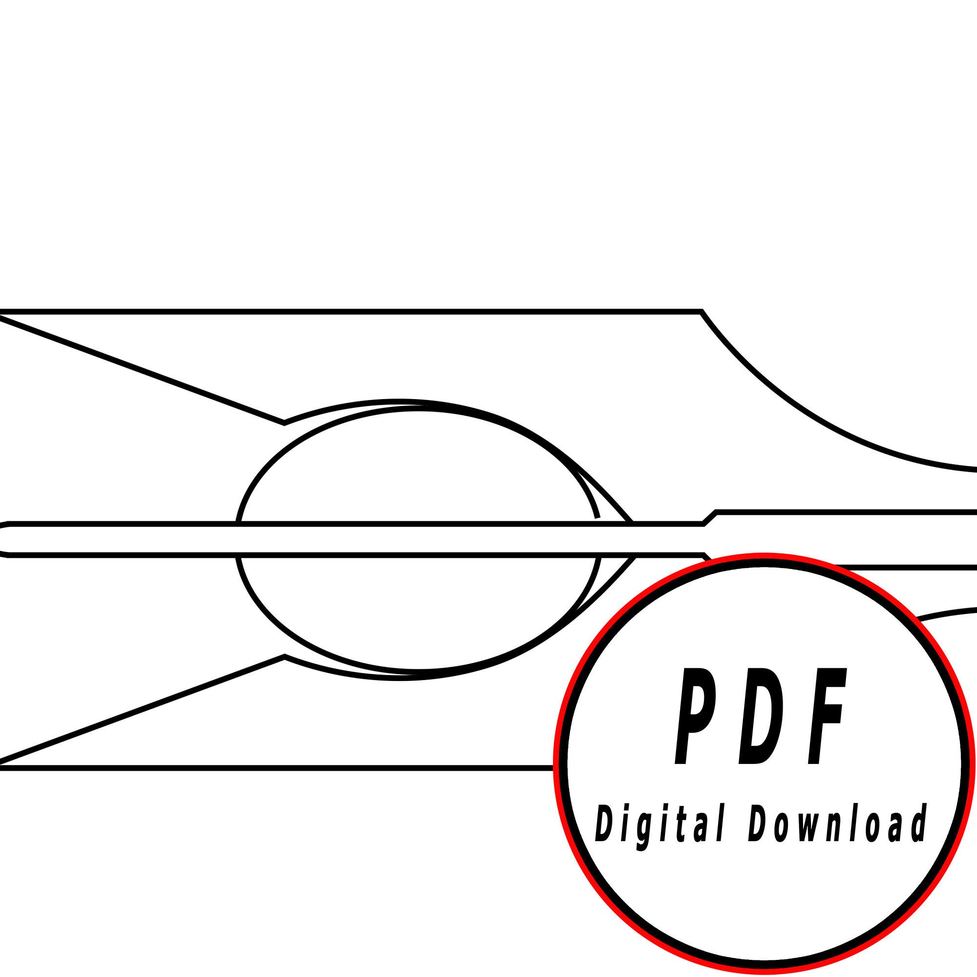 Staff DIY Template Pattern Blueprint DIY Pdf Digital Donwload | Etsy