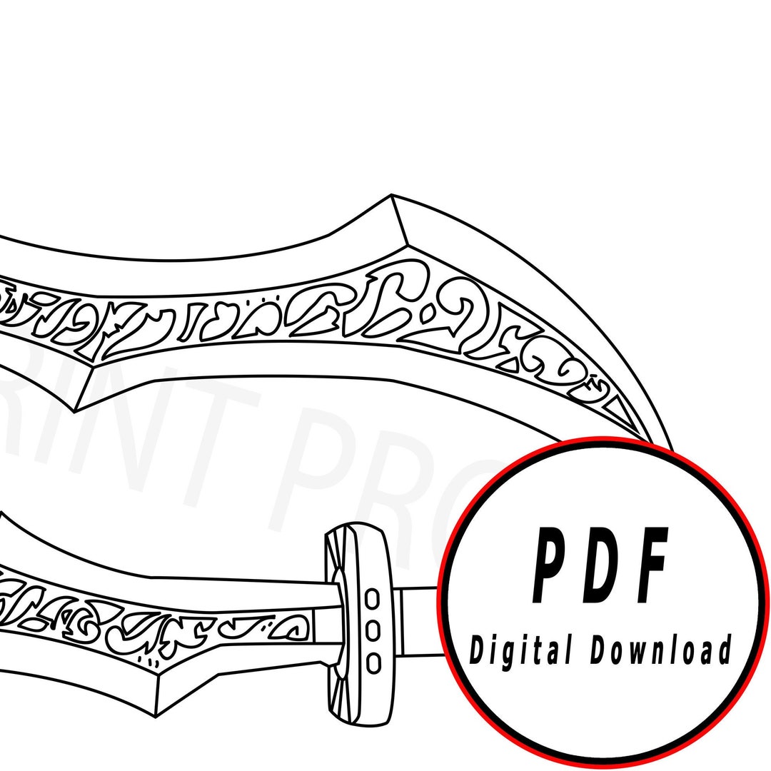 Dagger DIY Template Pattern Blueprint DIY Pdf Digital Donwload Vector ...