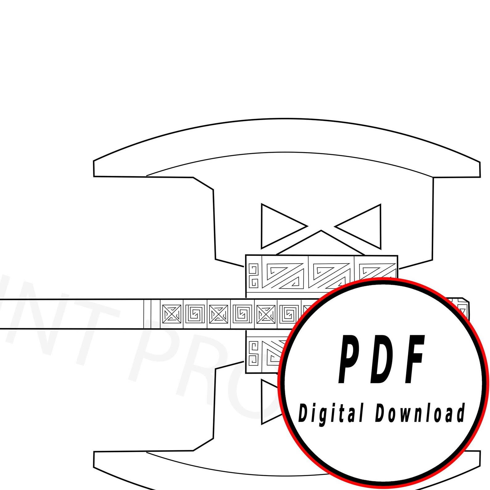 Battle Axe DIY Template Pattern Tv Movie Blueprint DIY Pdf Digital ...