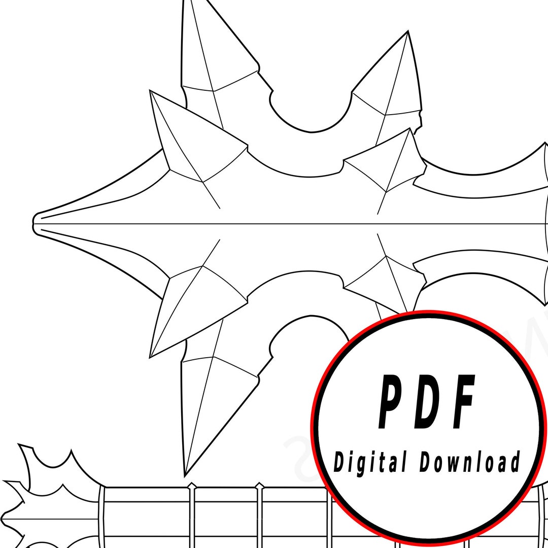 Flail Mace DIY Template Pattern Blueprint DIY Pdf Digital Donwload ...