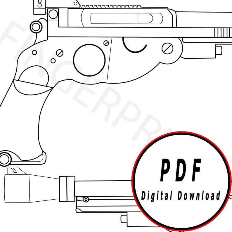 Blaster Pistol DIY Template Pattern Tv Series Blueprint DIY - Etsy UK