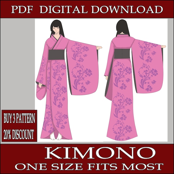Kimono Anime Costume - Etsy